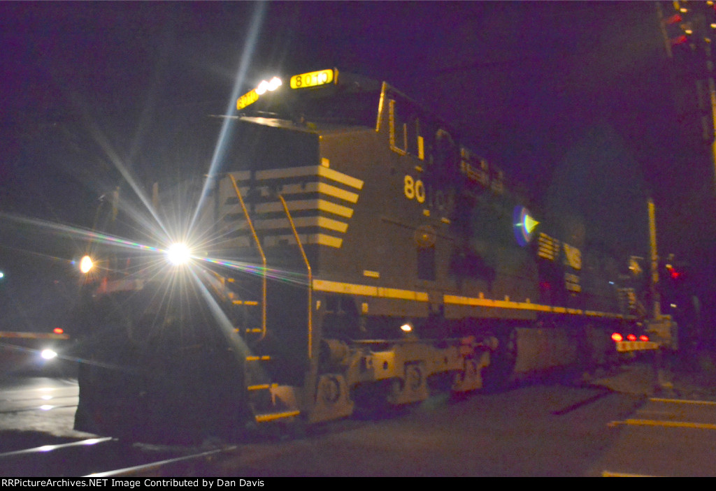NS ES44ACs 8010 and 8110 lead 592 through CP Stell on the Port Road